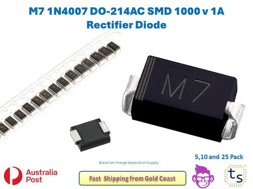 5pc-25pcs M7 1N4007 DO-214AC (SMA) 1A 1000V Rectifier Diode | eBay