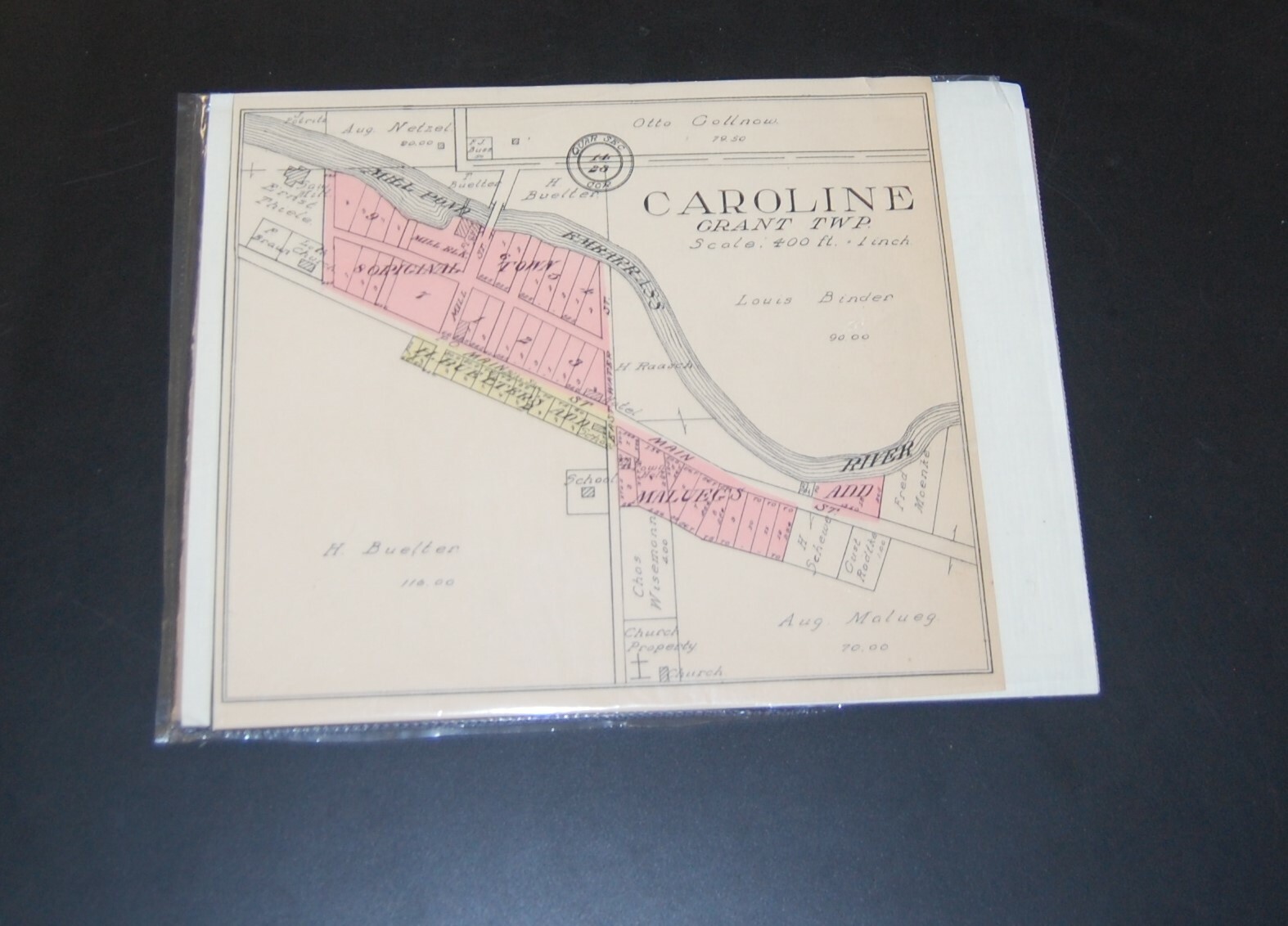 1905 Platt Map of Caroline Wisconsin | eBay