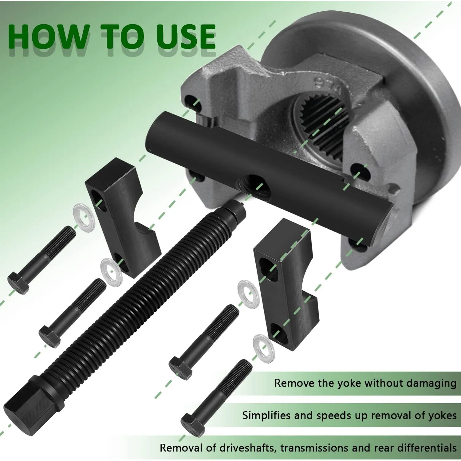 For Commercial Trucks /Semi Truck Heavy Duty Yoke Puller Removal Tool ...