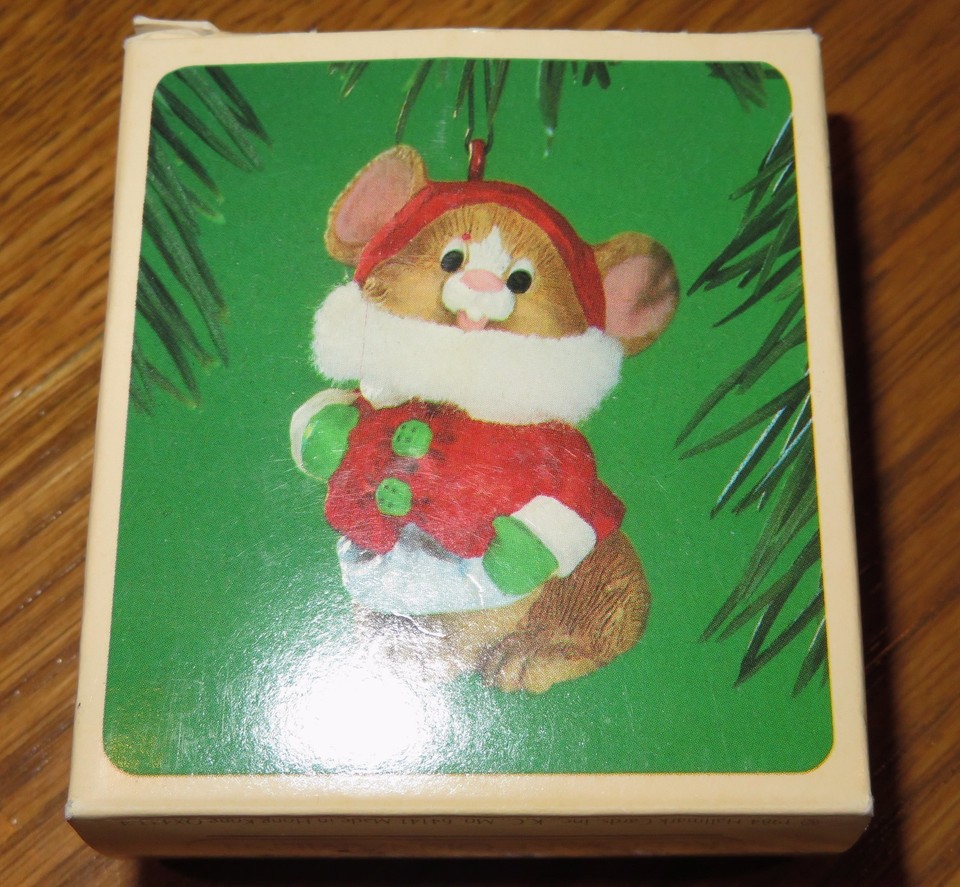 HALLMARK Keepsake Ornament SANTA MOUSE Christmas Decoration 1984 in Box ...