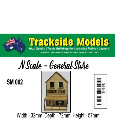 Trackside Models - N Scale - Laser Cut "General Store"- SM062 | eBay