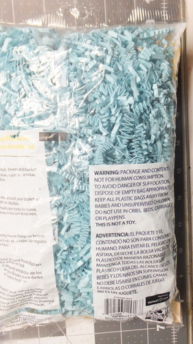 Decorative Shred Bule Crinkle Paper, One Bag of: 3oz (85g) , (NEW) | eBay