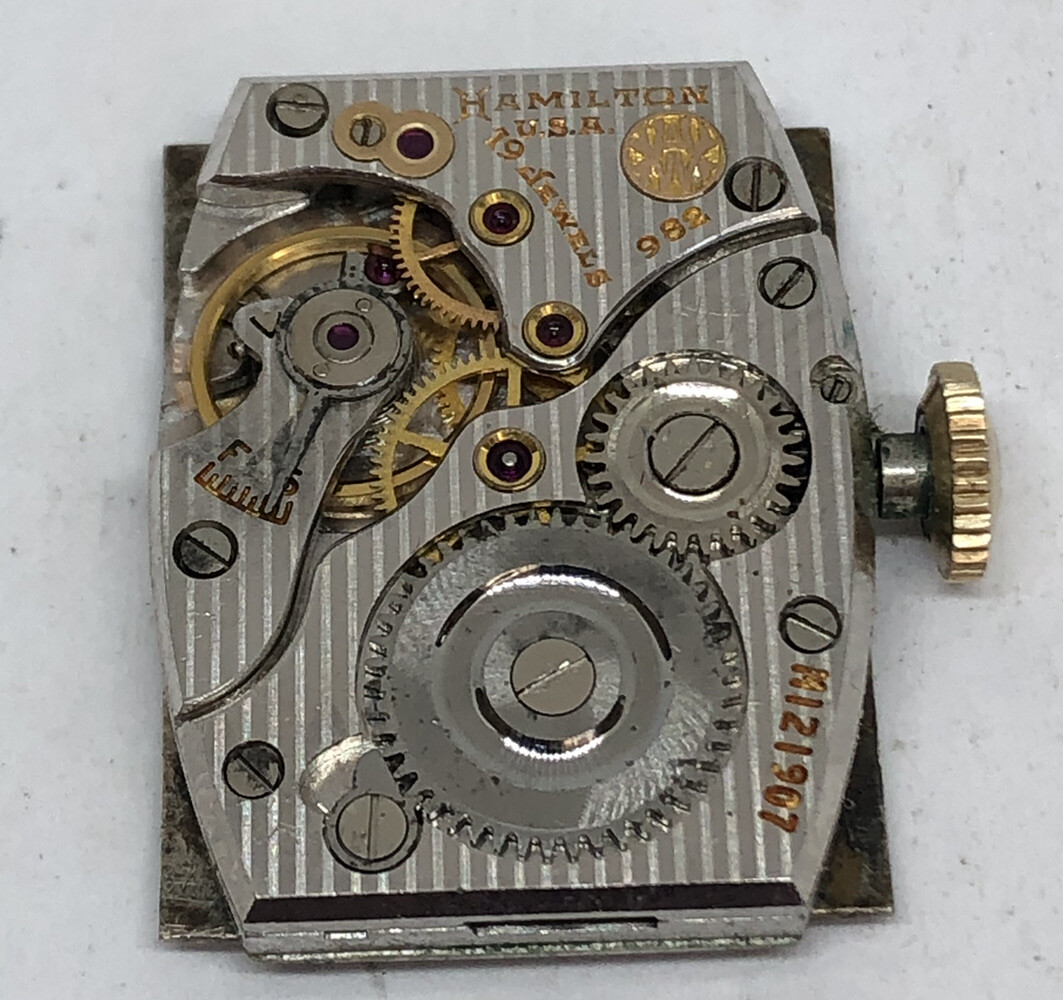 Vintage Hamilton 982 19J Watch Movement *Is Running**Needs Service* | eBay