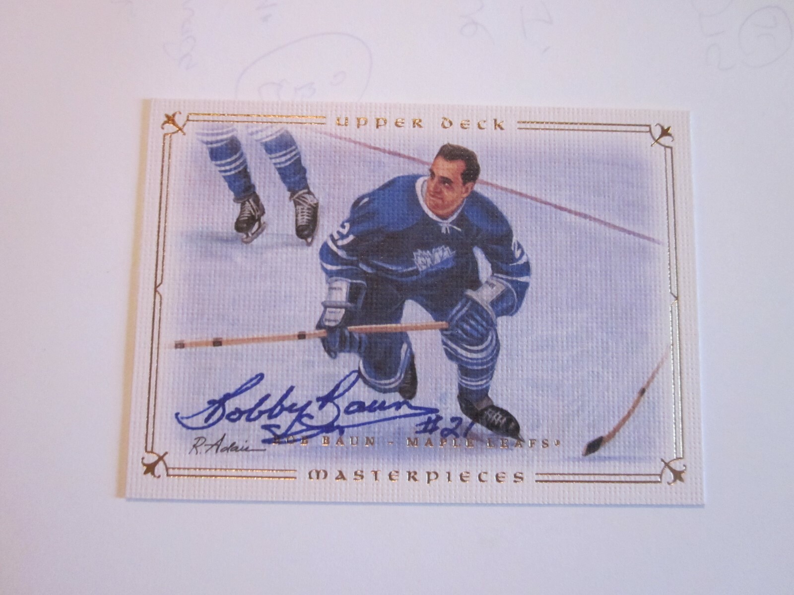 BOBBY BOB BAUN SIGNED AUTOGRAPHED 2008 UPPER DECK MASTERPIECES CARD ...