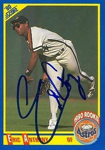 Eric Anthony autographed Baseball Card (Houston Astros) 1990 Score #584 ...