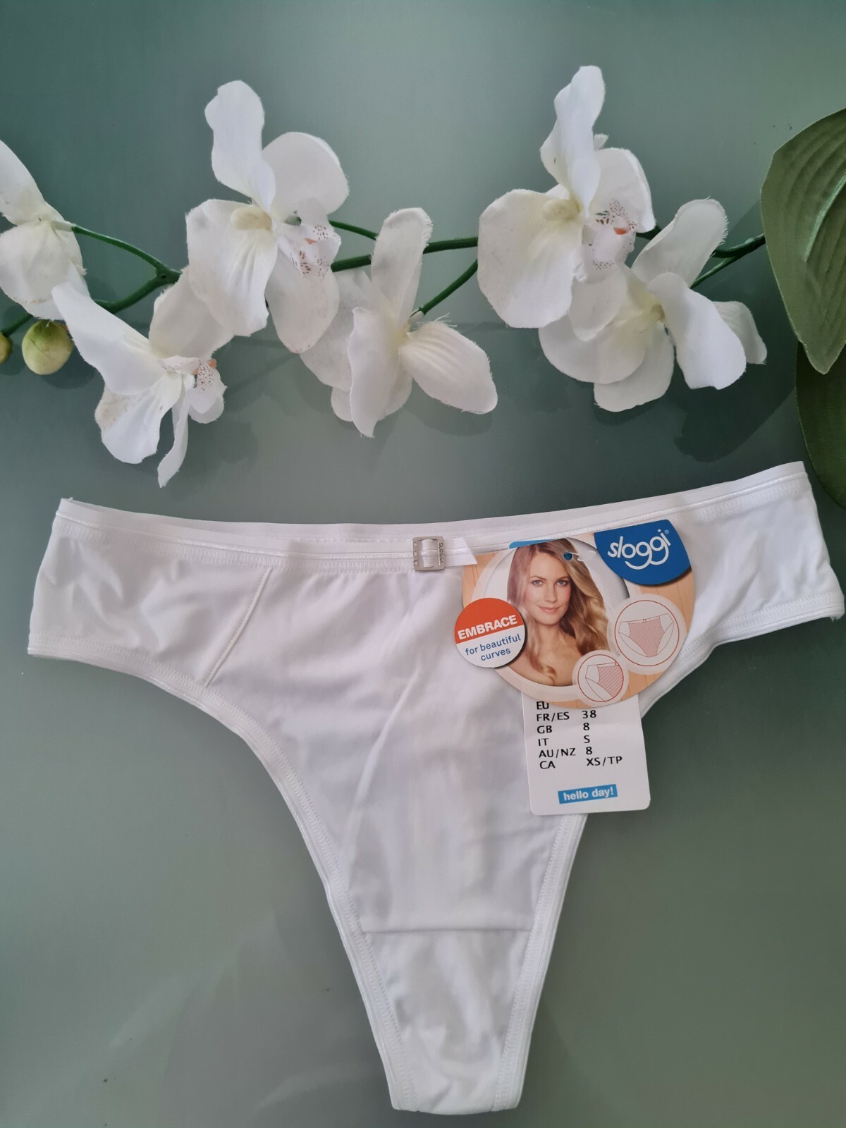 Sloggi Embrace String weiß Mikrofaser String Slip sexy String Gr 36 NEU ...