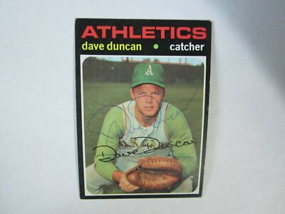 1971 Topps # 178 Dave Duncan Autograph Signed Auto Card Oakland ...