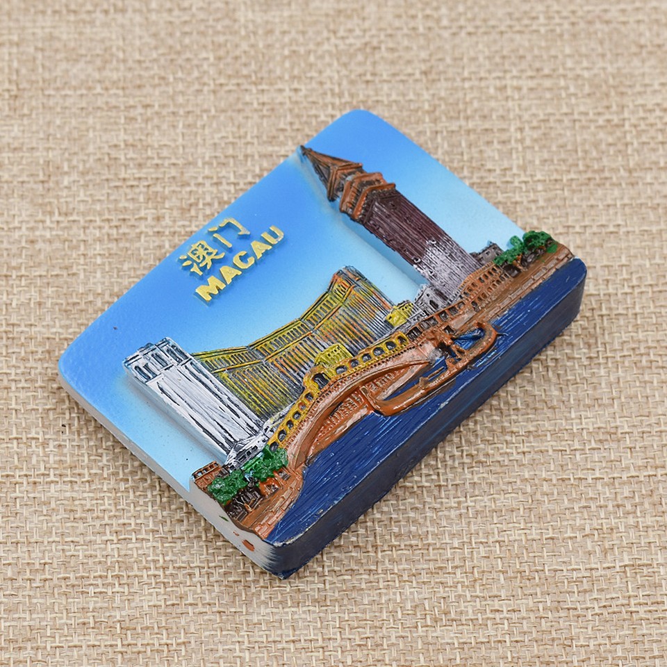 Vintage 3D Resin Souvenir Fridge Magnet Countries Refrigerator Sticker ...