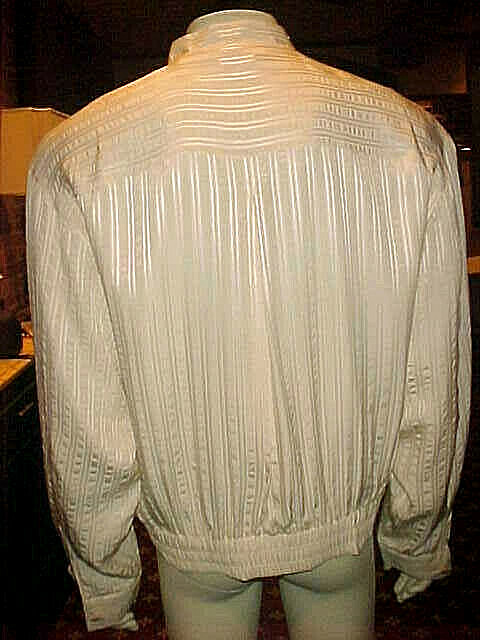 NWT MEN GENELLI 100% SILK JACKET FULL LINING COLOR IVORY TONE ON TONE ...