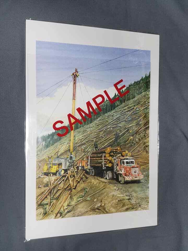 Hayes WHDX loading logs next to a portable spar. | eBay
