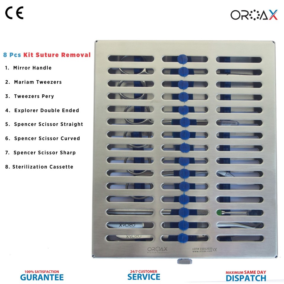 8pcs Nursing Stitch Suture Training Kit Surgical Forceps Scissors ...