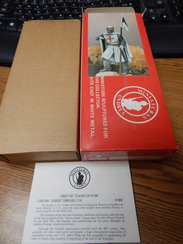 MINIATURAS ANDREA S8-F1 KNIGHT TEMPLAR MODEL KIT NIB 90MM WHITE METAL ...