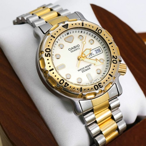 Casio Scuba Diving Watch Rotating Bezel Day Date Battery Used | eBay