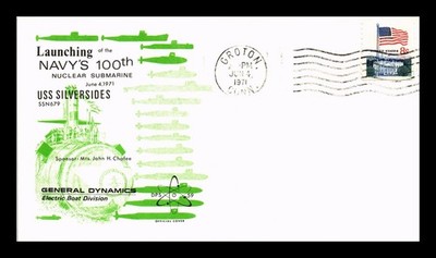 US COVER USS SILVERSIDES SSN-679 LAUNCHING NAVY'S 100TH NUCLEAR ...