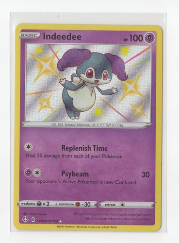 Pokemon TCG Indeedee Shiny Holo Rare Shining Fates SV059 Nm | eBay