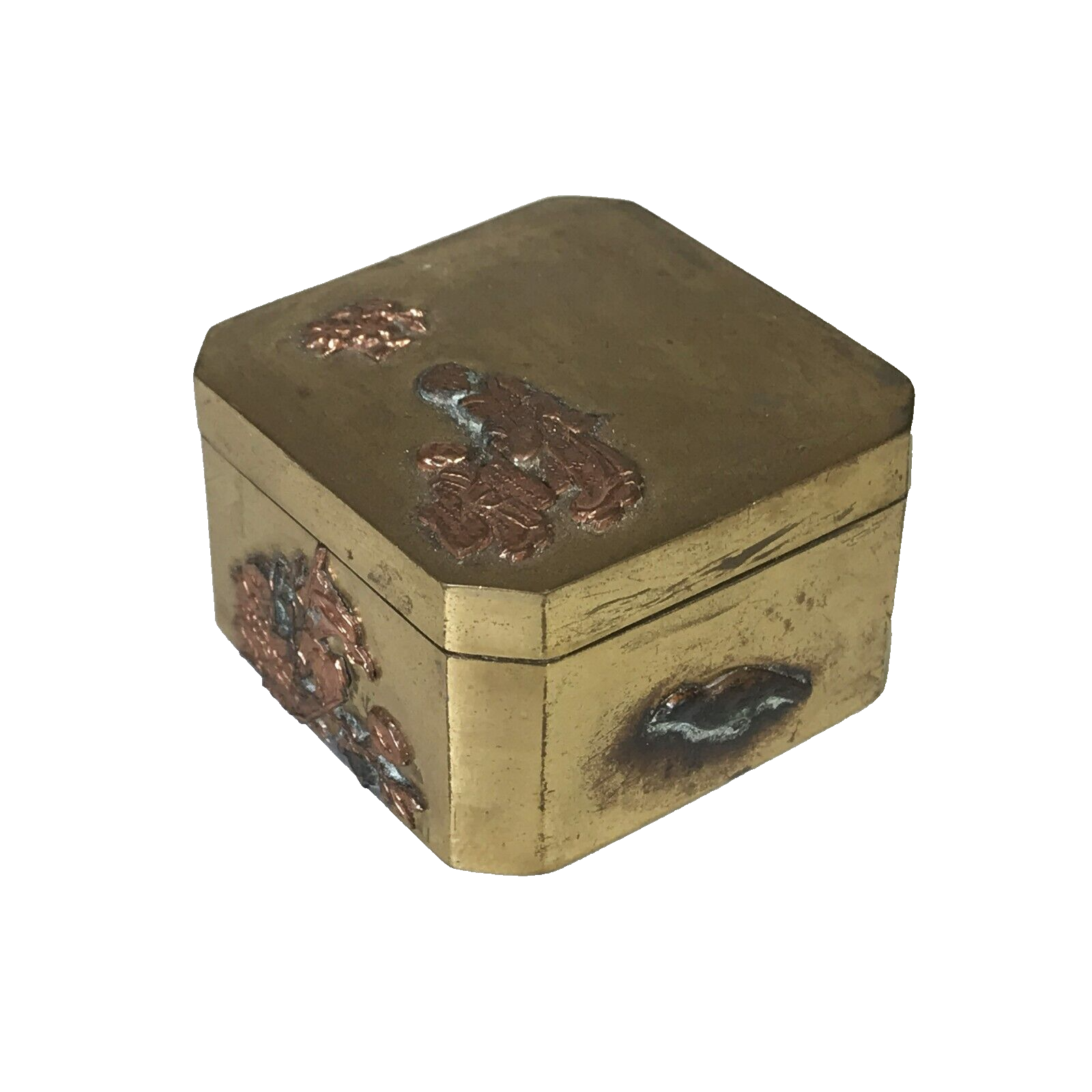 Japanese Meiji Shakudo Stamp Box | eBay