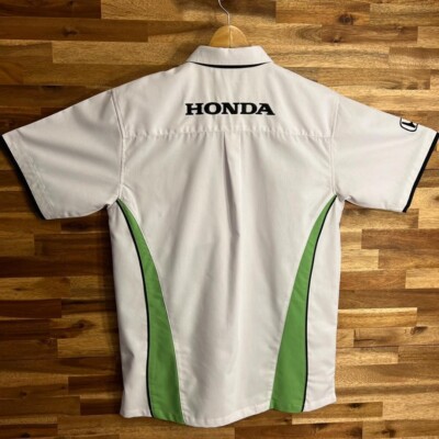HONDA Racing Pit Shirt White Embroidery Men's EXC Limited T-Shirt Size ...