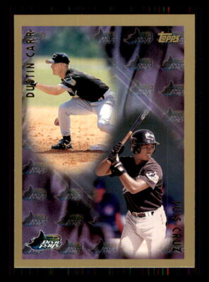 1998 Baseball Topps Dustin Carr / Luis Cruz RC Tampa Bay Devil Rays ...