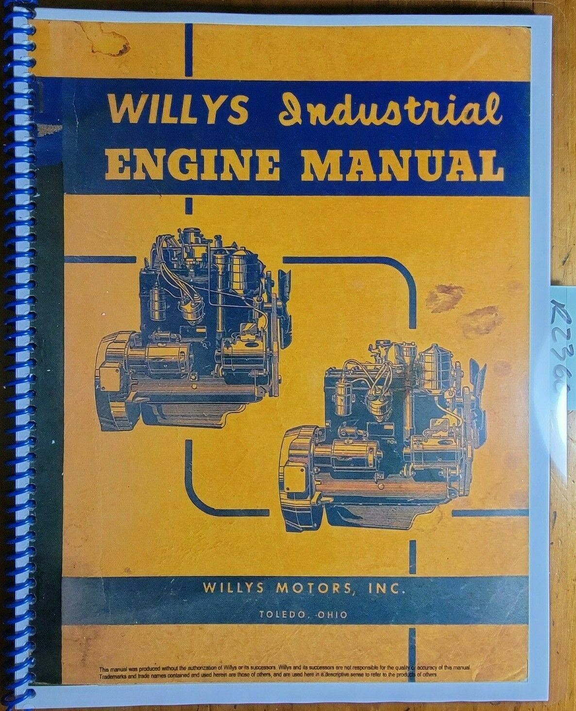 Willys 4 6 cyl L-Head F-Head 134 161 ci Engine Mechanic's Service ...