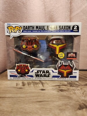 Funko Pop Star Wars Darth Maul & Gar Saxon Glow In The Dark Funko Pop Star Wars Darth Maul & Gar Saxon Glow In The Dark