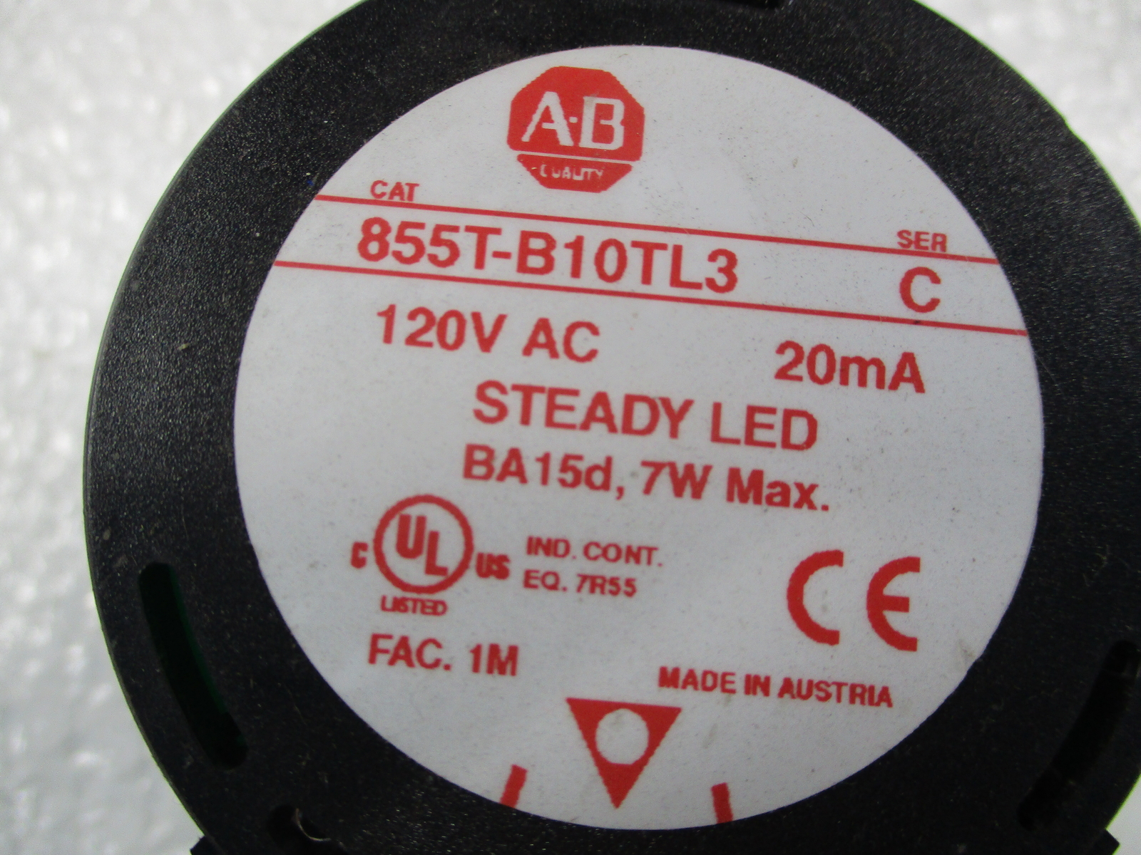 ALLEN BRADLEY 855T-B10TL3 SER.C STACK LIGHT GREEN NSNP | eBay