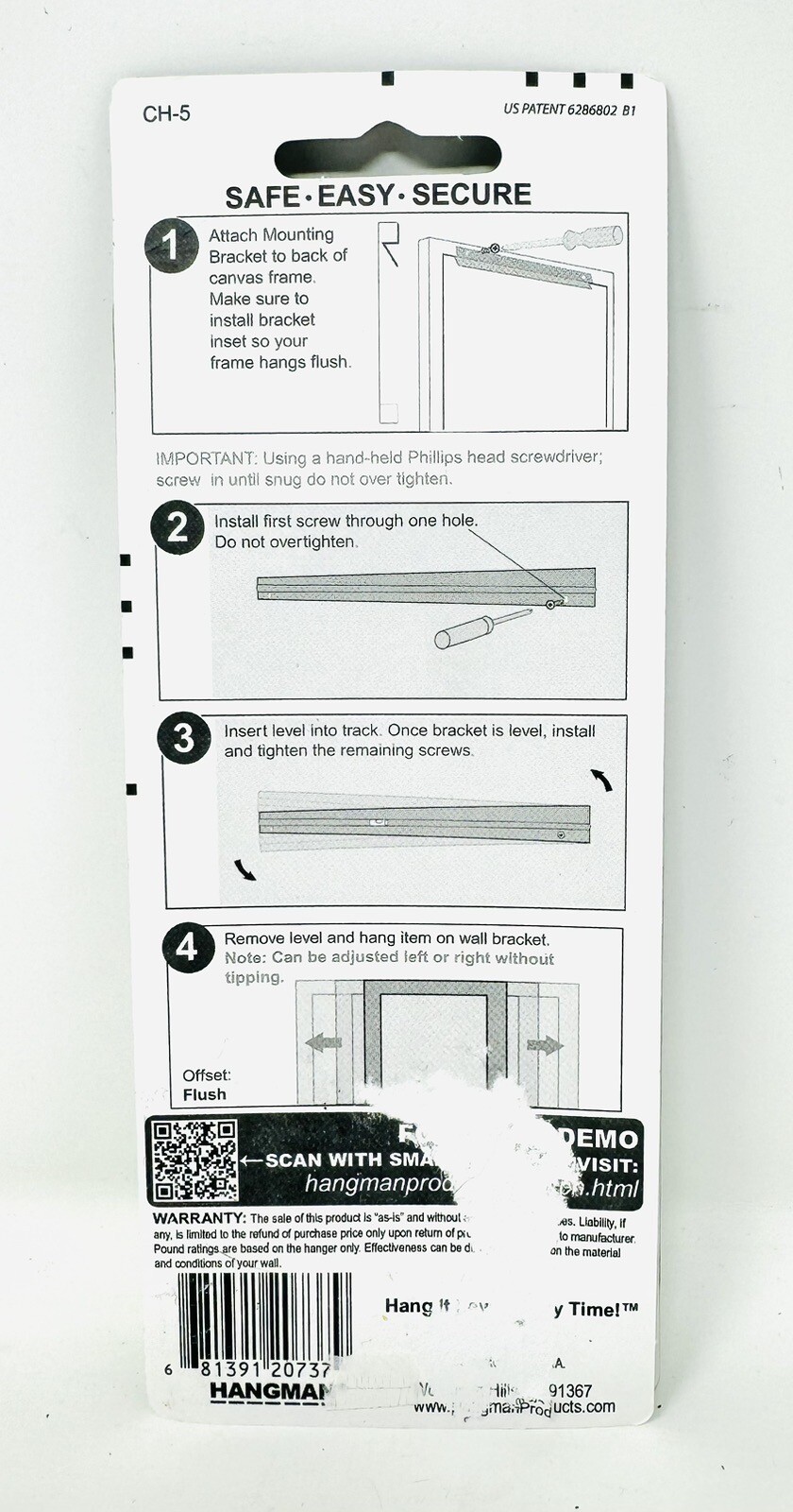 Hangman Products-Canvas Hanger. Great For Hanging Picture Frames And ...