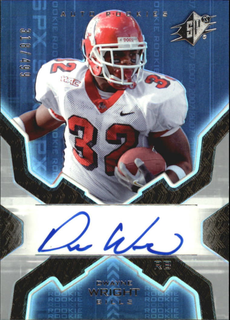 2007 SPx #173 Dwayne Wright RC Autograph Rookie Auto Card /499 | eBay