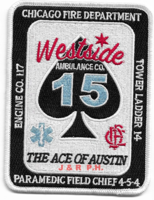 *NEW* Chicago Ambulance - 15 "Ace", E-117 / TL-14, IL (3.75" x 4.75 ...