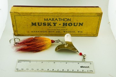 Vintage Marathon Musky Houn Minnow Antique Fishing Lure in Box BH20 | eBay