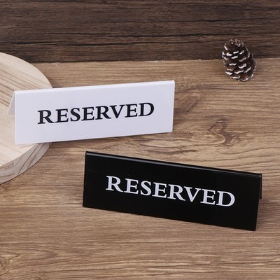 4Pcs Acrylic Table Card Sign Hotel Restaurant Reserved Table Signs ...