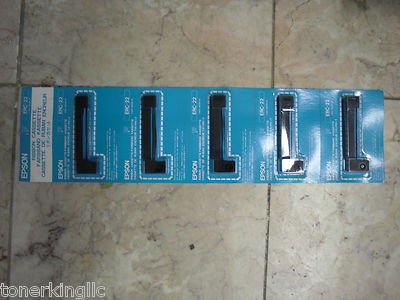 5 NEW GENUINE EPSON ERC-22 ERC22 Purple Ribbon for M160 M180 M182 M183 ...