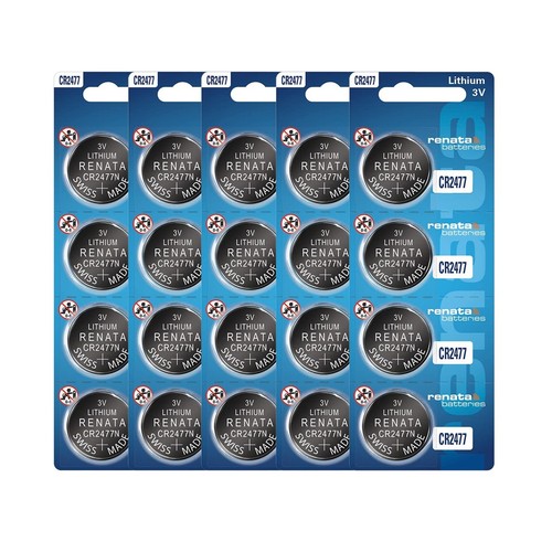 Renata CR2477 Batteries - 3V Lithium Coin Cell 2477 Battery (20 Count ...