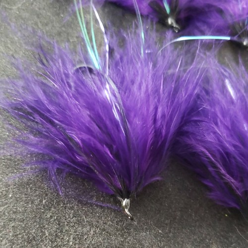 FLY FISHING FLIES SALMON MARABOU SPEY PINWHEEL PURPLE # 2 CUSTOM TIED ...