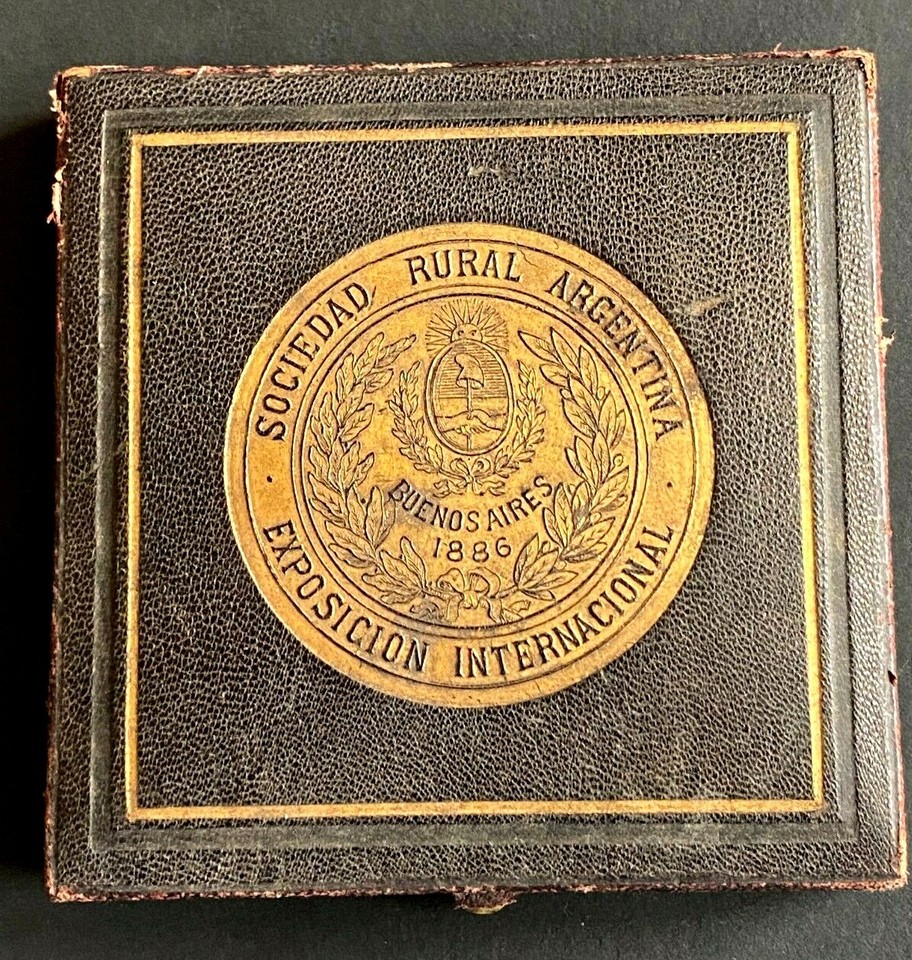 👀 RARE Médaille MEDAL- SOCIEDAD RURAL ARGENTINA / BUENOS AIRES 1886 ...