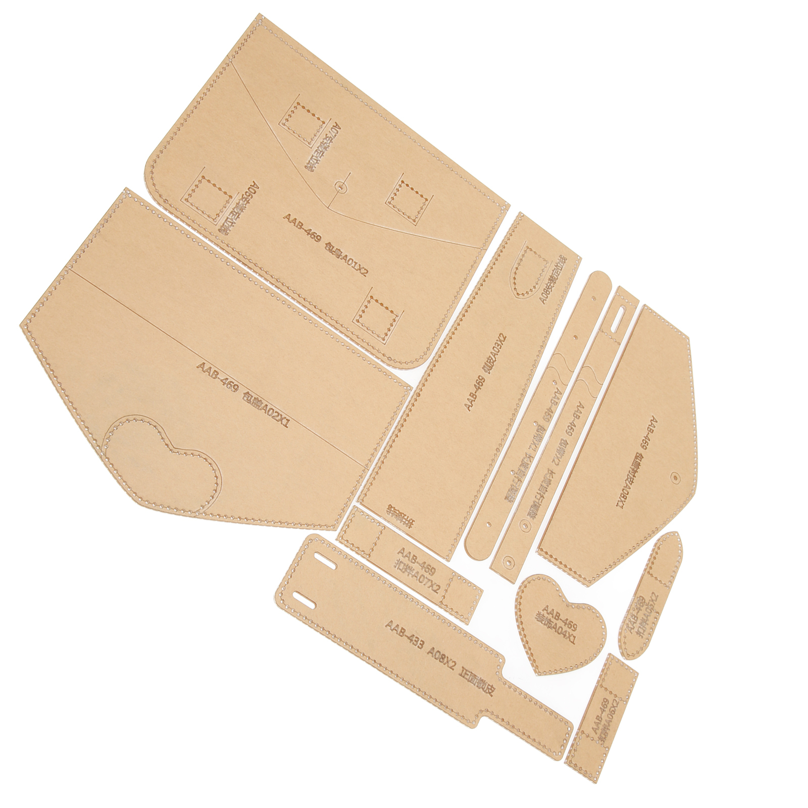 Shoulder Bag Acrylic Template Pattern Leather Bag Pattern Kit For ...