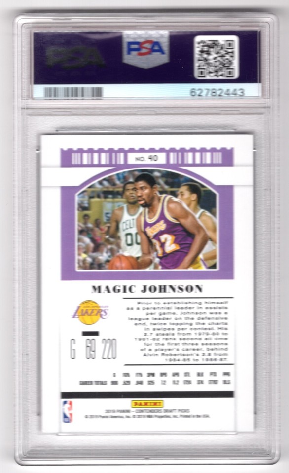 Magic Johnson 2019 Contenders Draft Picks Building Blocks Ticket #/10 ...