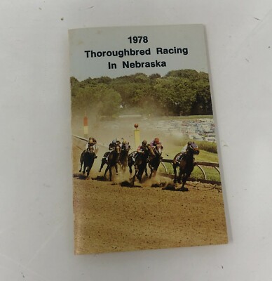 Vintage 1978 Nebraska Thoroughbred Horse Racing Schedule (Mini Card ...