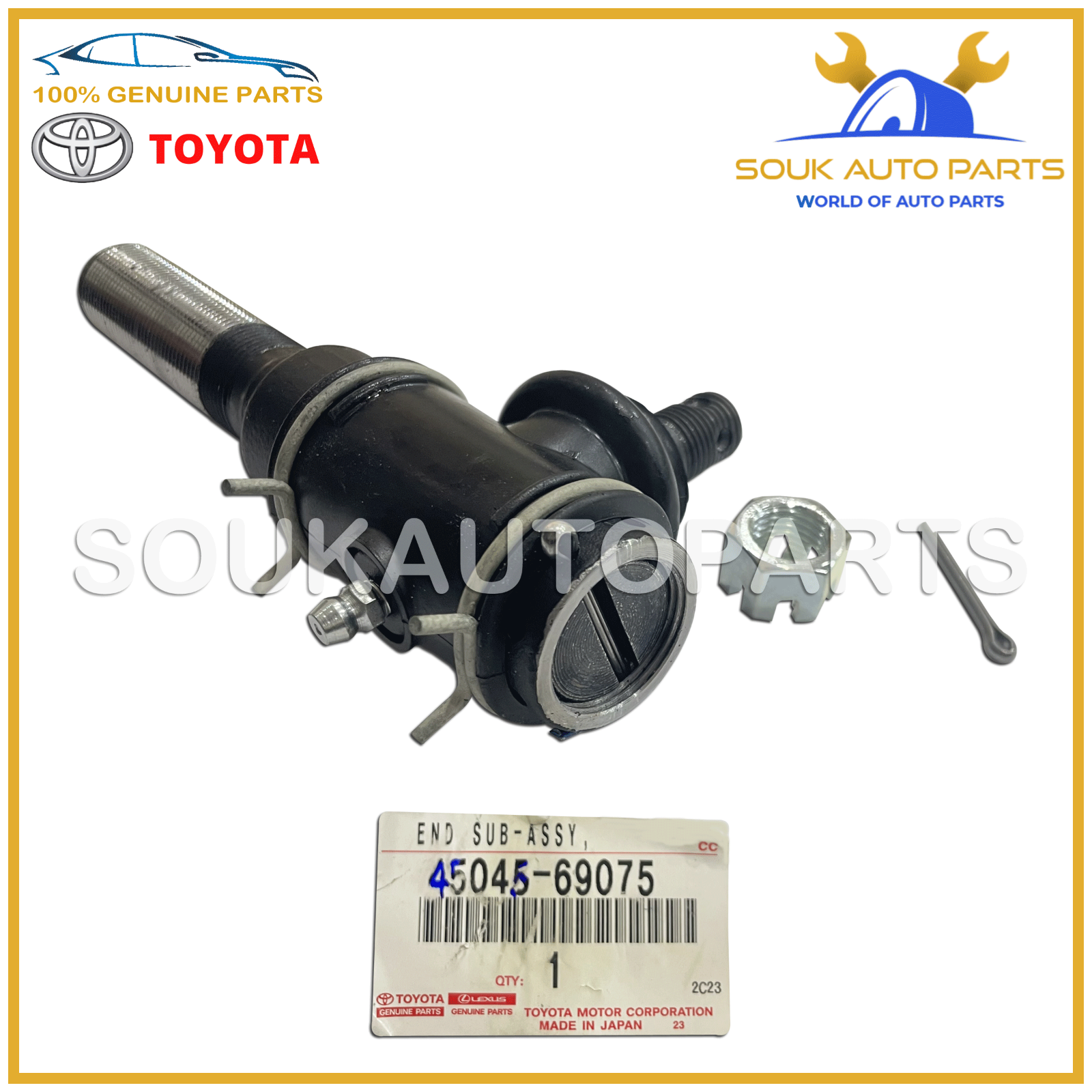 45045-69075 Genuine Toyota END SUB-ASSY, STEERING RELAY ROD, LH ...
