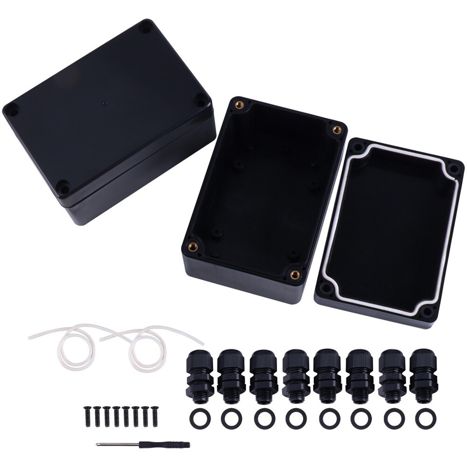 2x Waterproof Plastic Project Box Electronic Enclosure Case 100x68x50mm ...