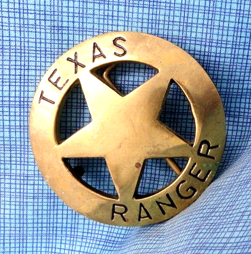 Texas Ranger Star Badge Belt Buckle Open Work Brass Vtg 70s 80s Taiwan ...