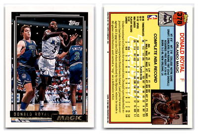 1992-93 Topps Gold Basketball #378 Donald Royal - Orlando Magic | eBay