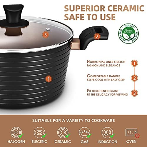 Pots and Pans Sets Nonstick Cookware Set Induction Chemical-Free ...