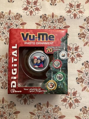 Vu-Me Digital Photo Christmas Ornament- GOLD- Displays 70 Photos NEW ...