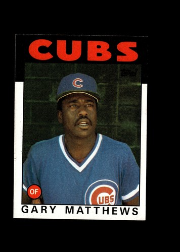 Gary Matthews - 1986 Topps Baseball #485 - Chicago Cubs + FAST FREE ...