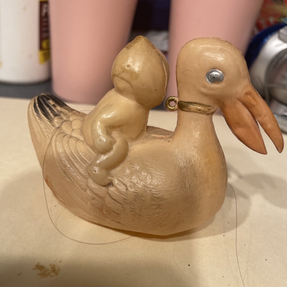 1920s Vintage Celluloid Japan Kids Riding Duck | eBay