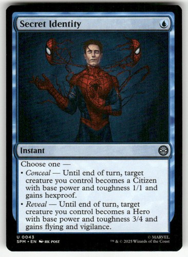 SECRET IDENTITY #43 (UNCOMMON) MTG MARVEL'S SPIDER-MAN | eBay