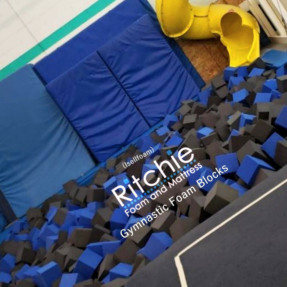 Isellfoam Gymnastics Foam Pit Cubes/Blocks 960 Piece (Blue) 6" inch | eBay