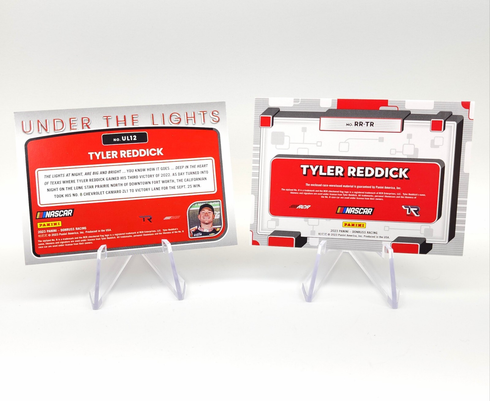 2023 Donruss Racing Tyler Reddick Race Day Relics and Under the Lights ...