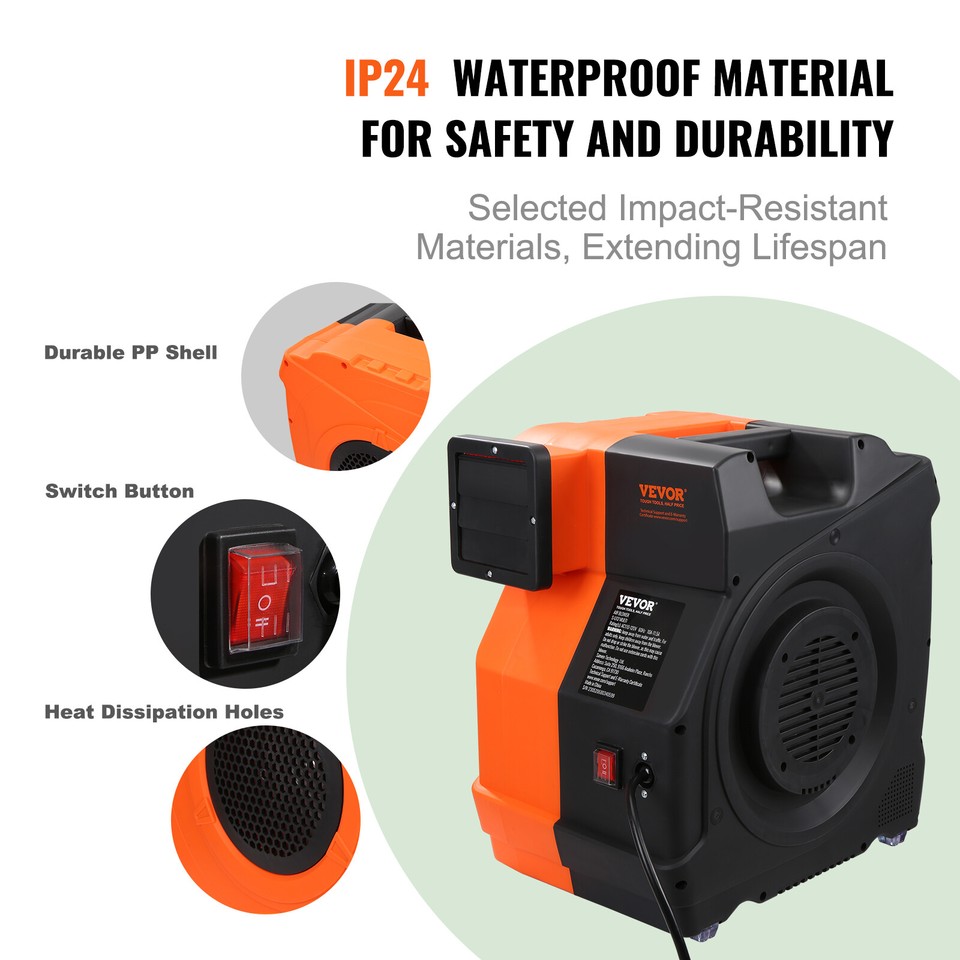 VEVOR Inflatable Bounce House Blower 1.5 & 1.7 HP 1100W Commercial Air ...