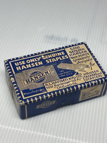 Lot Of 2 Vintage Hansen 5000 Blue-Line Tack Points Staples No. 34 -1/4 ...